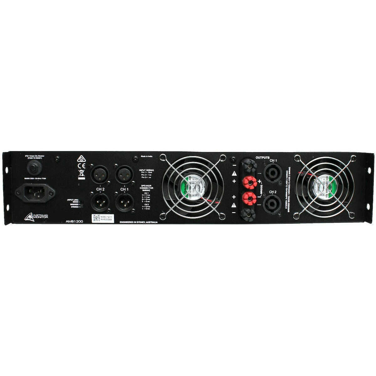 Australian Monitor AMB1200 2x 600Watt Power Amplifier - Cannon Sound ...