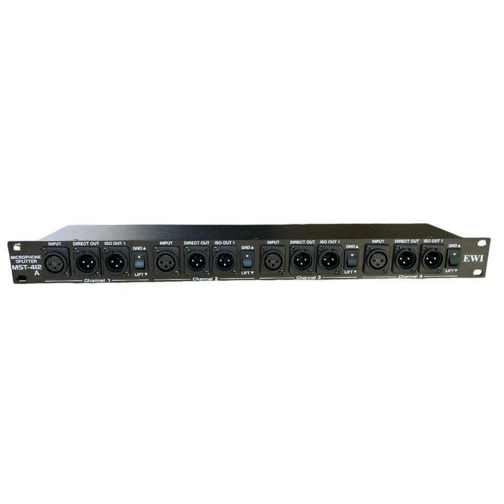 EWI MST-412 4 Channel Three Way Isolated XLR Transformer Splitter