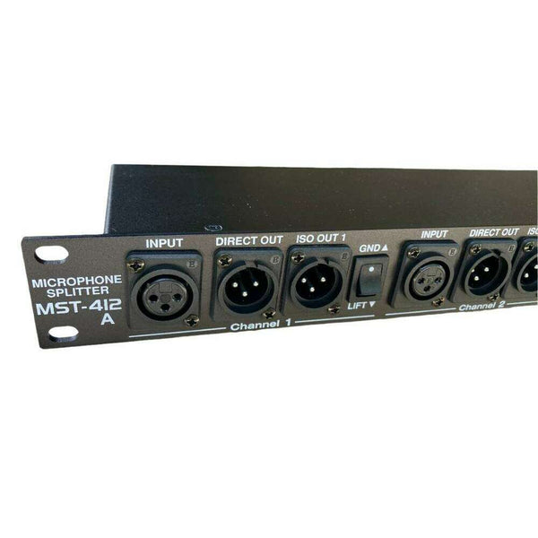 EWI MST-412 4 Channel by Three Way Isolated XLR Transformer Splitter