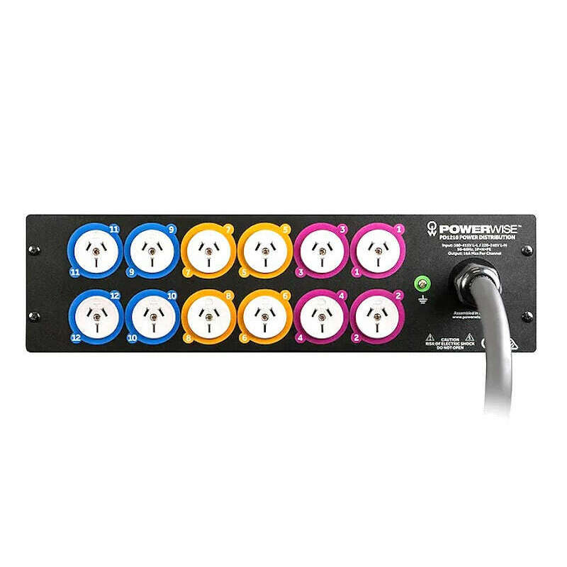 Powerwise PD1210 3 Phase to 12 x 10A GPO Rackmount Power Distribution