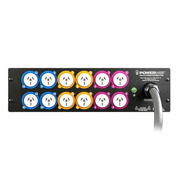 Powerwise PD1210 3 Phase to 12 x 10A GPO Rackmount Power Distribution