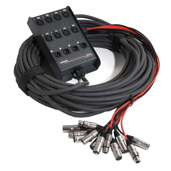 Proel EBN804LU10 8 Send - 4 Return Multicore - 10 Metres - Cannon Sound ...