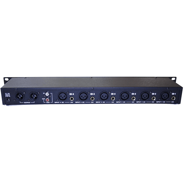EWI ML-620E 6 Channel Rack-Mountable 1RU Mic/Line Mixer