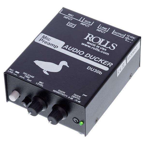 Rolls DU30b Audio Ducker with Mic & Background Music Preamp - Cannon ...