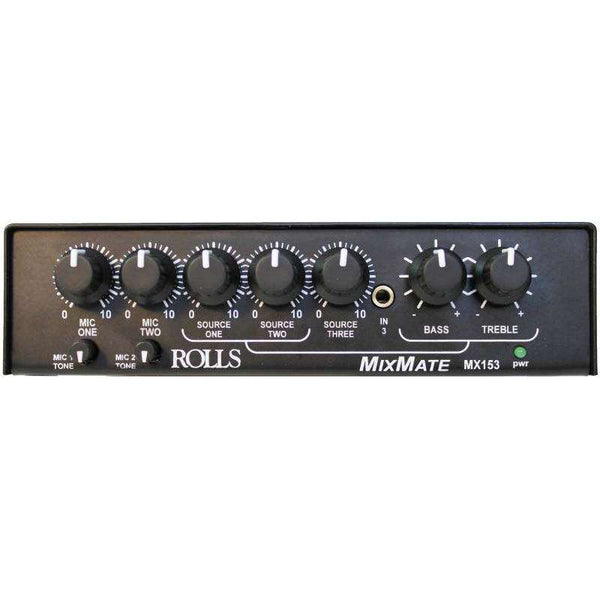Rolls MX153 Mix Mate - 2 Mic & 3 Stereo Source Mixer