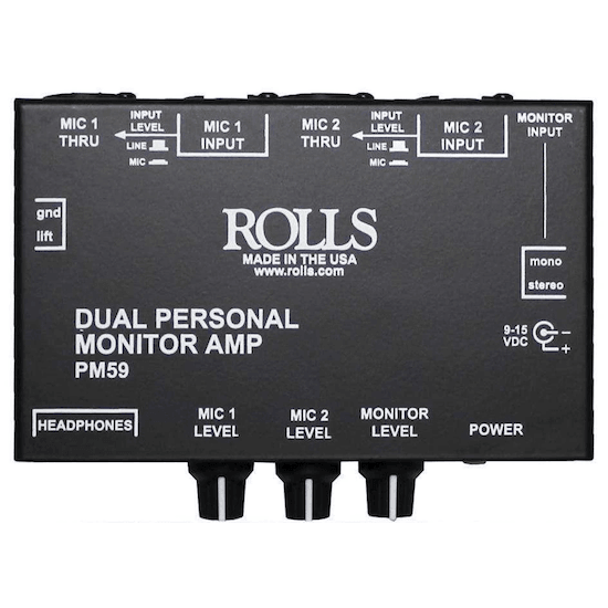 Rolls PM59 Dual Personal Monitor Amp
