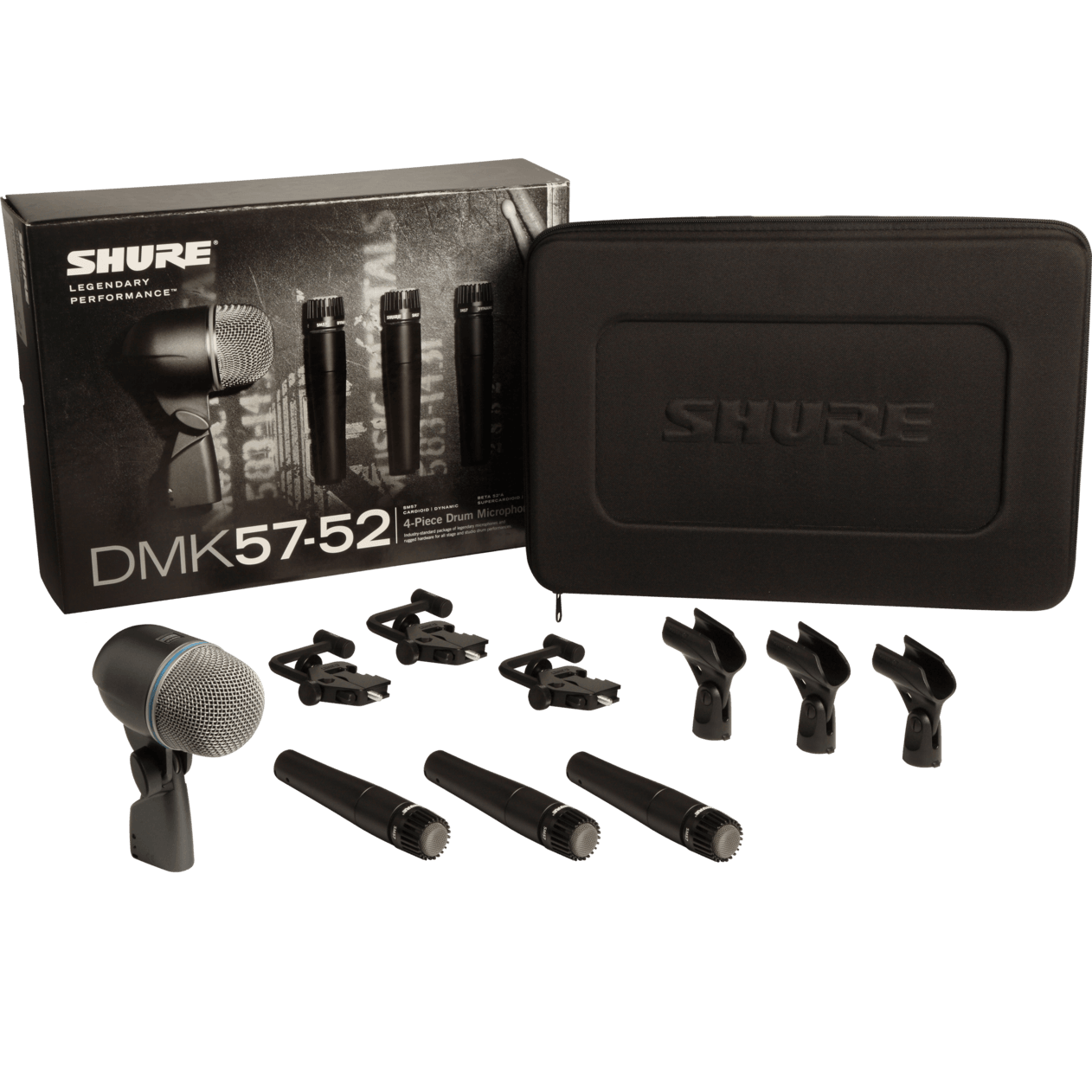 Shure DMK57-52 Drum Microphone Kit - SM57(X3), BETA52A